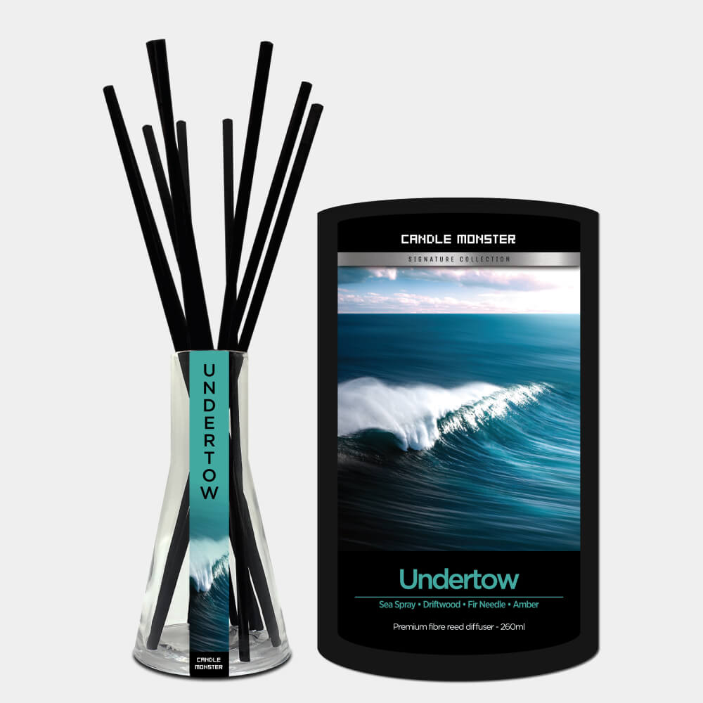 Undertow Premium Fibre Reed Diffuser 260ml | Oceanic – Candle Monster